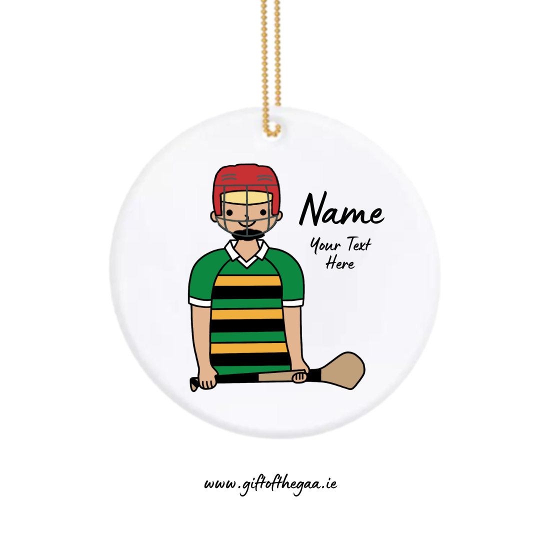 Personalised Hurler Christmas Decorations – Gift of the Gaa